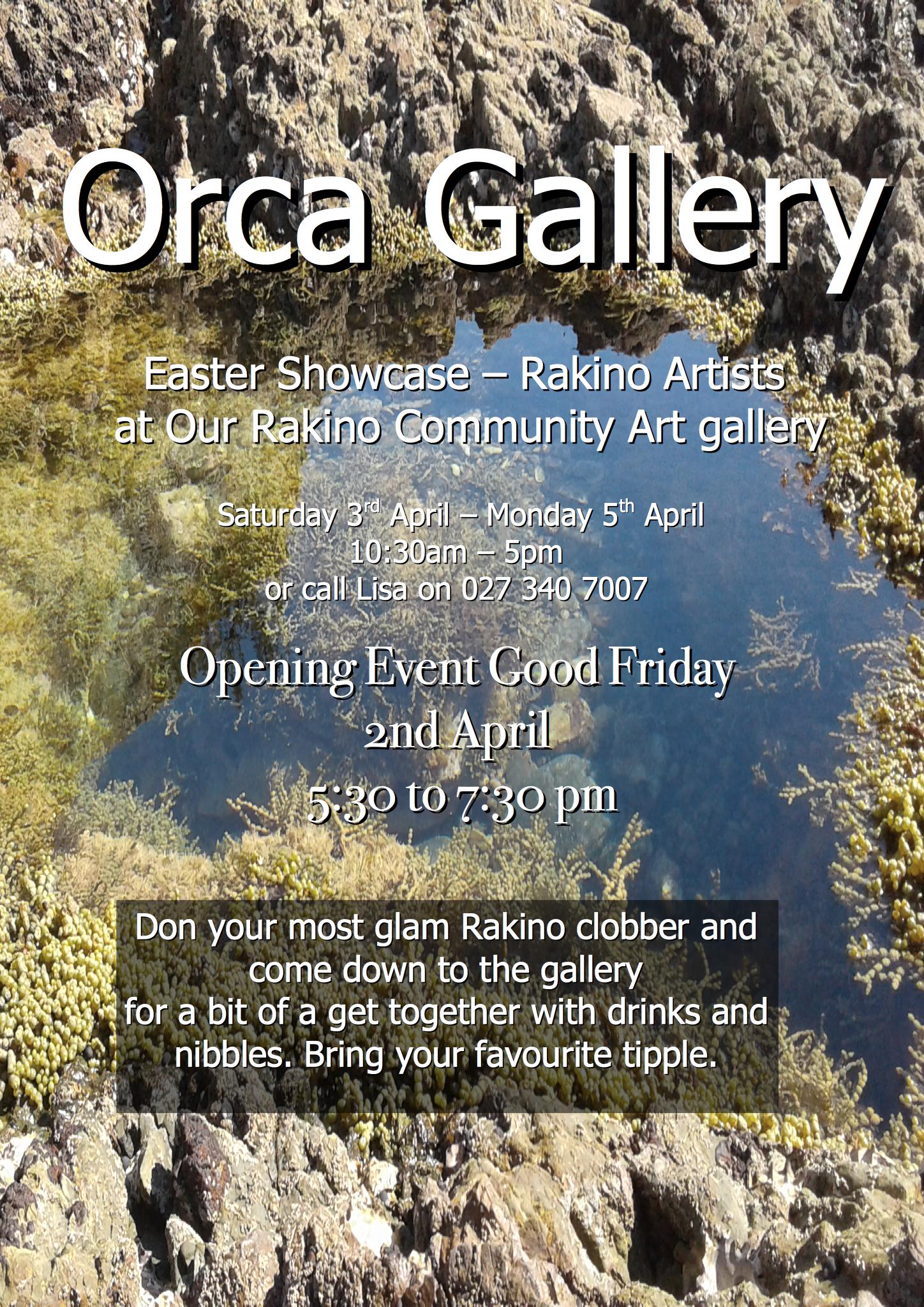 Easter Art Showcase at ORCA Gallery; opening night! - Rakino Island